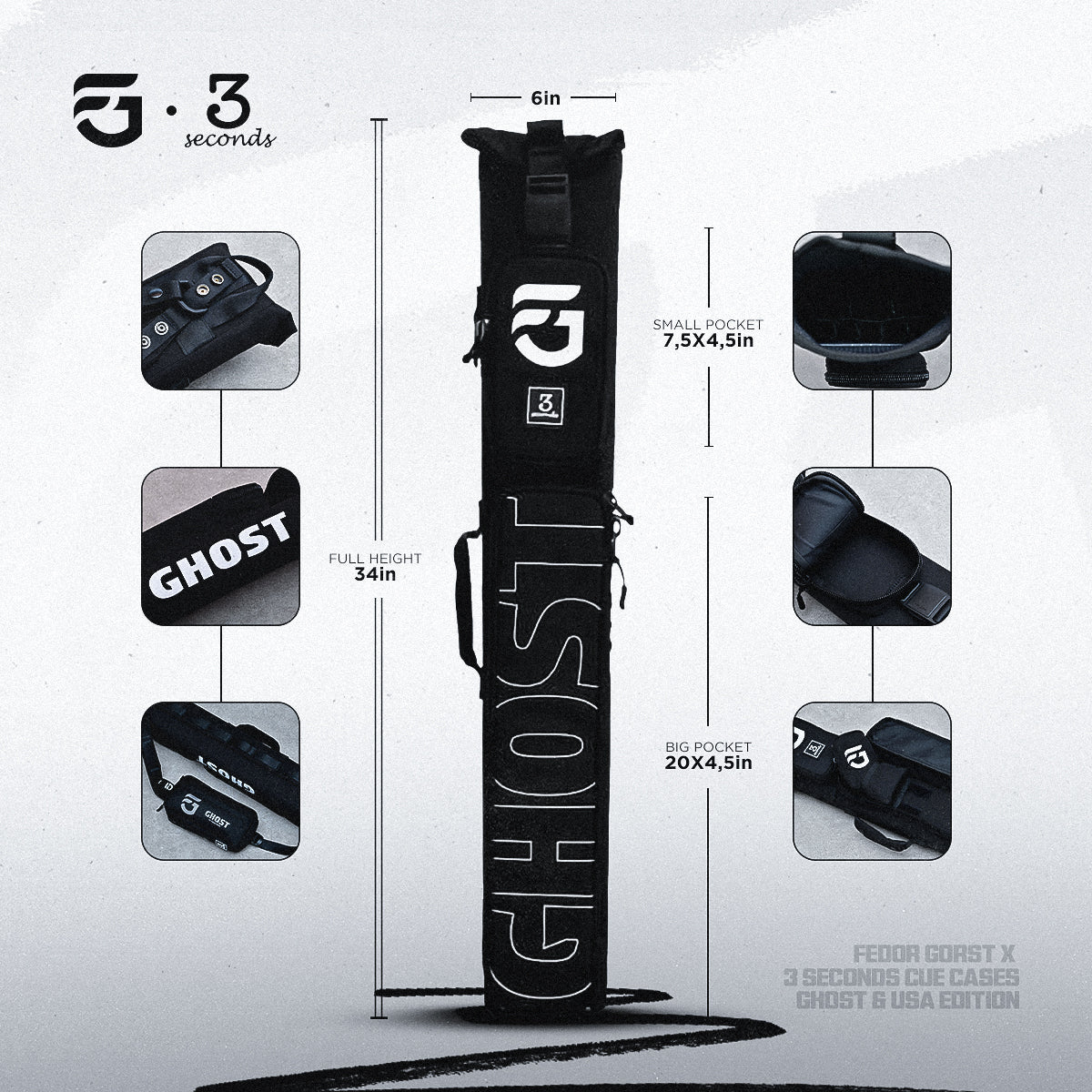 Ghost Edition - 3x5 Cue Case – Fedor Gorst Official Store